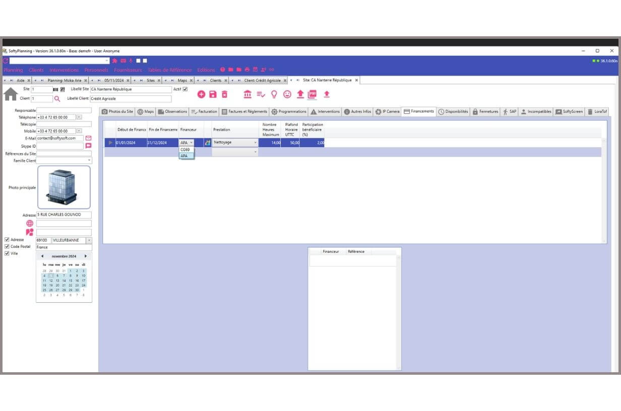 Logiciel Facturation Interventions - SoftyPlanning, SoftySoft
