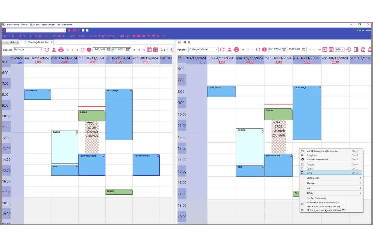 Logiciel Facturation Interventions - SoftyPlanning, SoftySoft